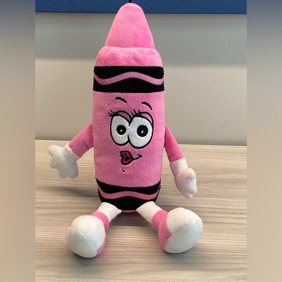 Crayola | Toys | Crayola Tickle Me Pink Crayon 2 Plush 215 | Poshmark